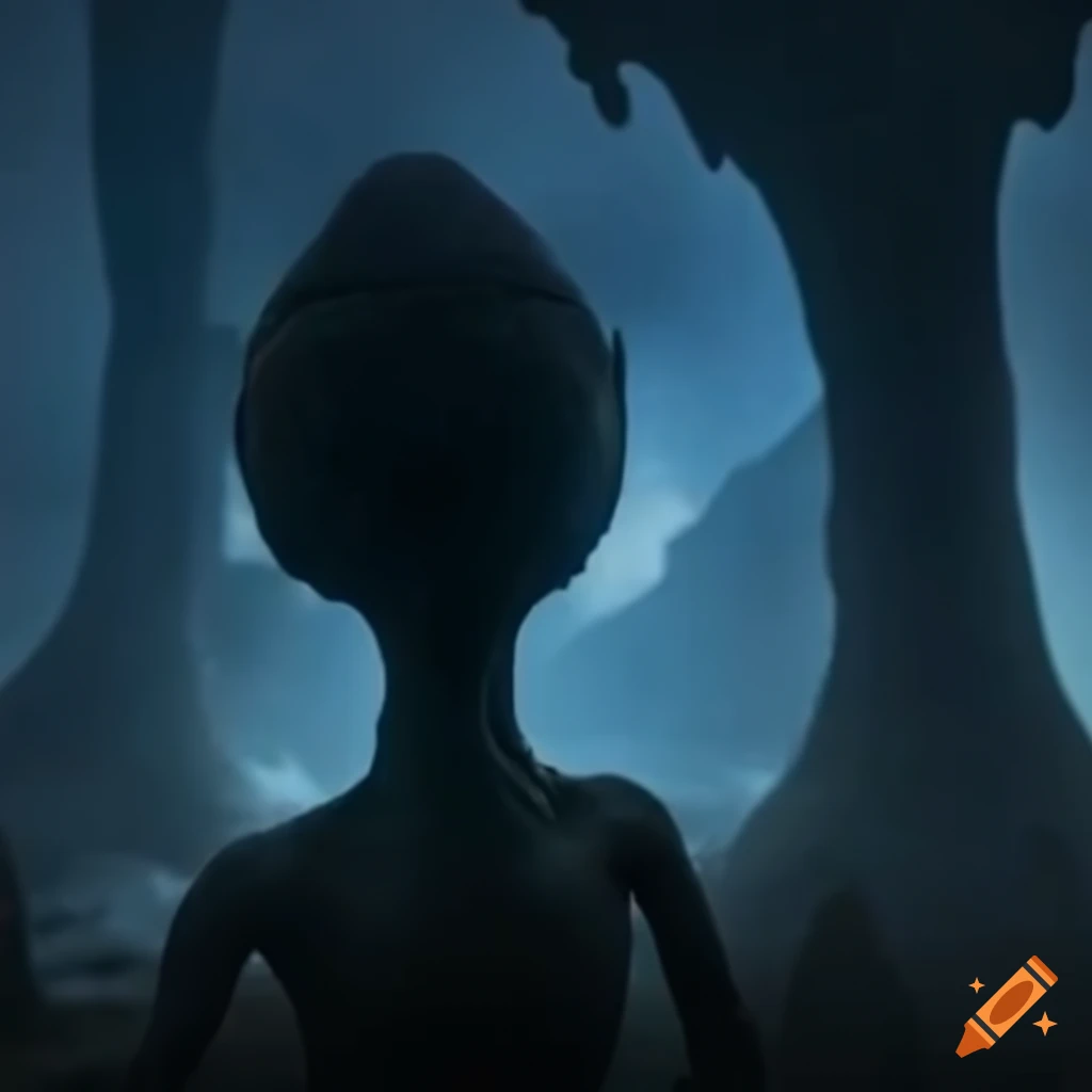 Hostile humanoid alien creature captured in night-time security footage ...