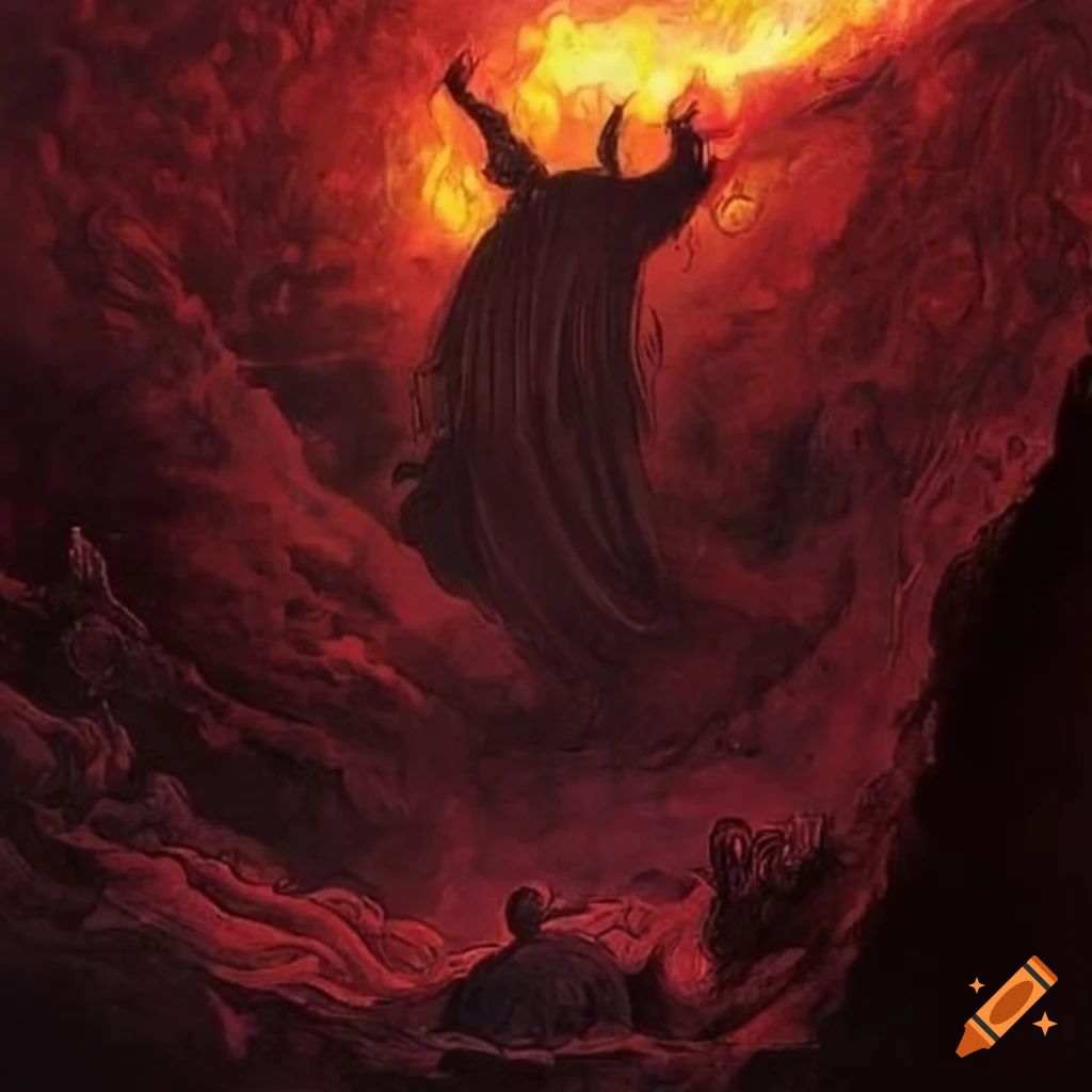 Gustave doré's fiery eye illustration