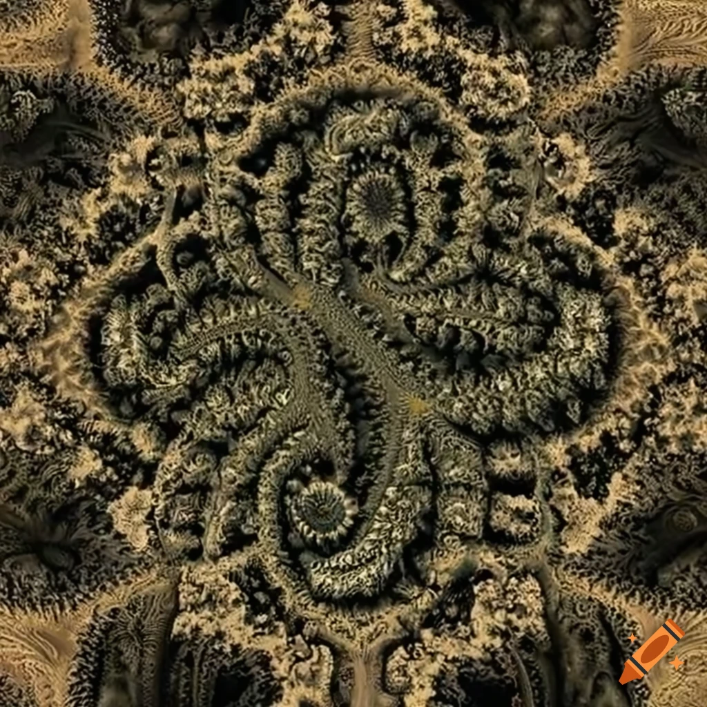 Haeckel-style hallucinogenic fractal torus artwork