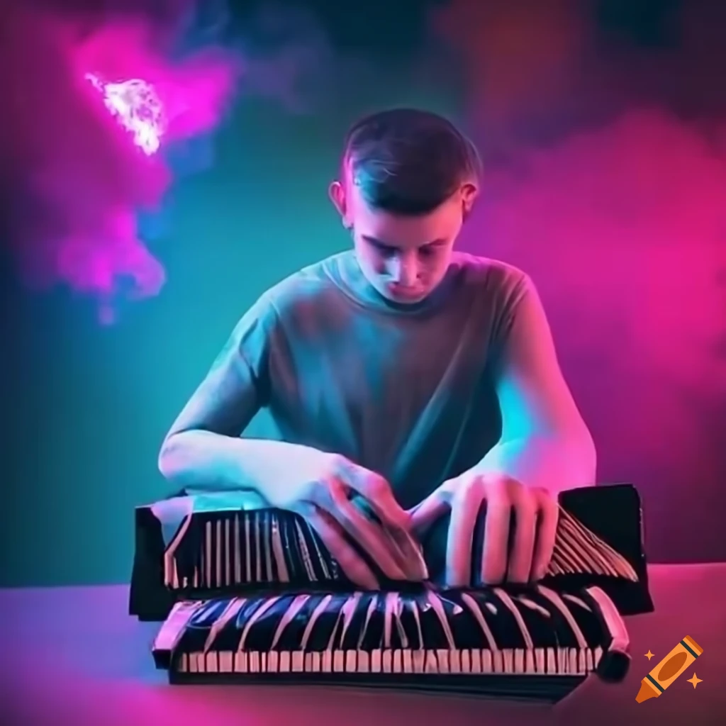 Image of a cat-themed rave party in an office on Craiyon