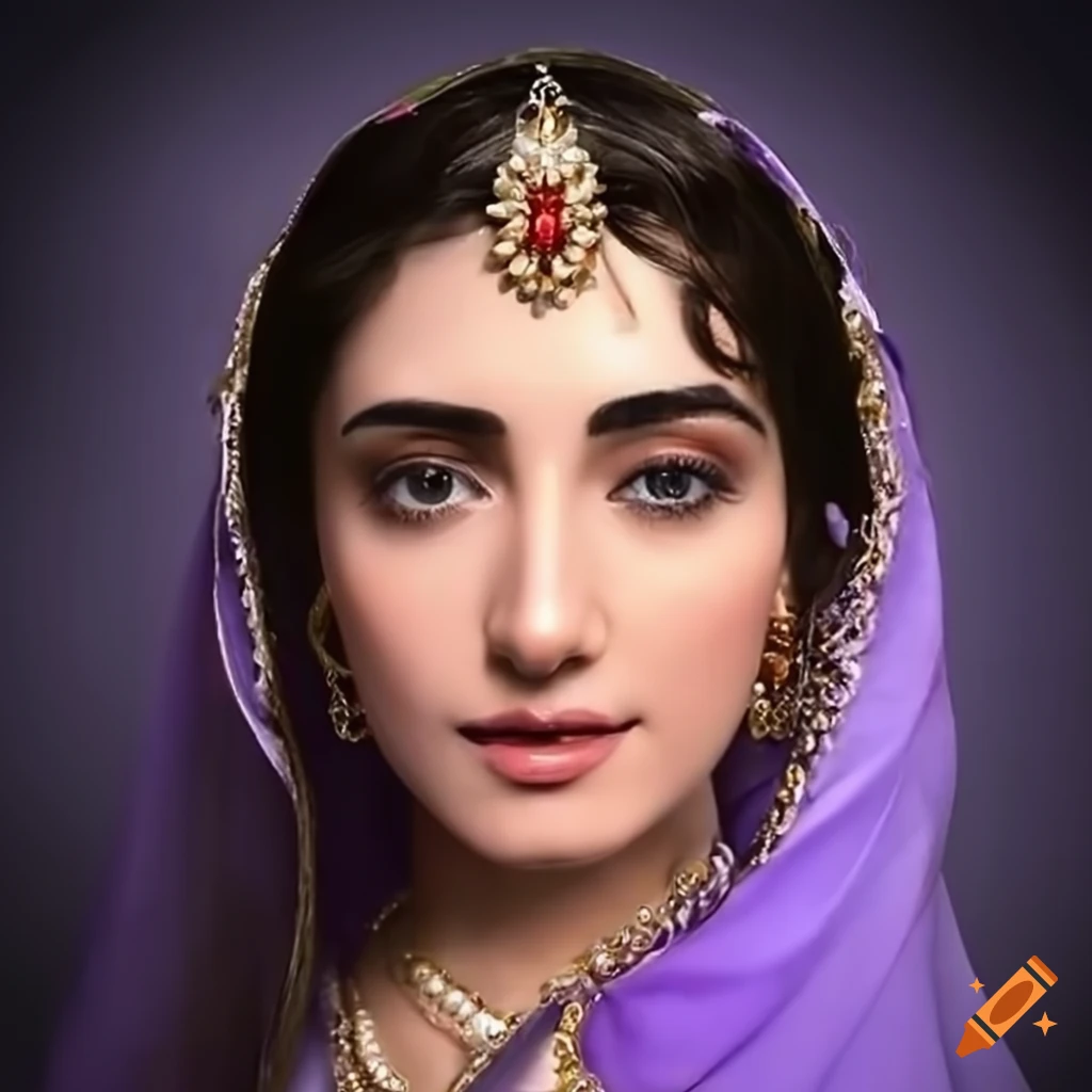 Portrait of a pakistani princess with a gentle smile on Craiyon