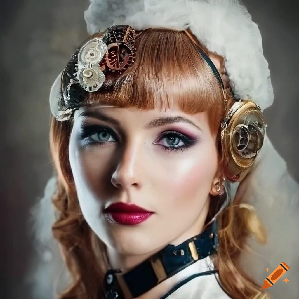 Portrait of a stylish steampunk goddess on Craiyon