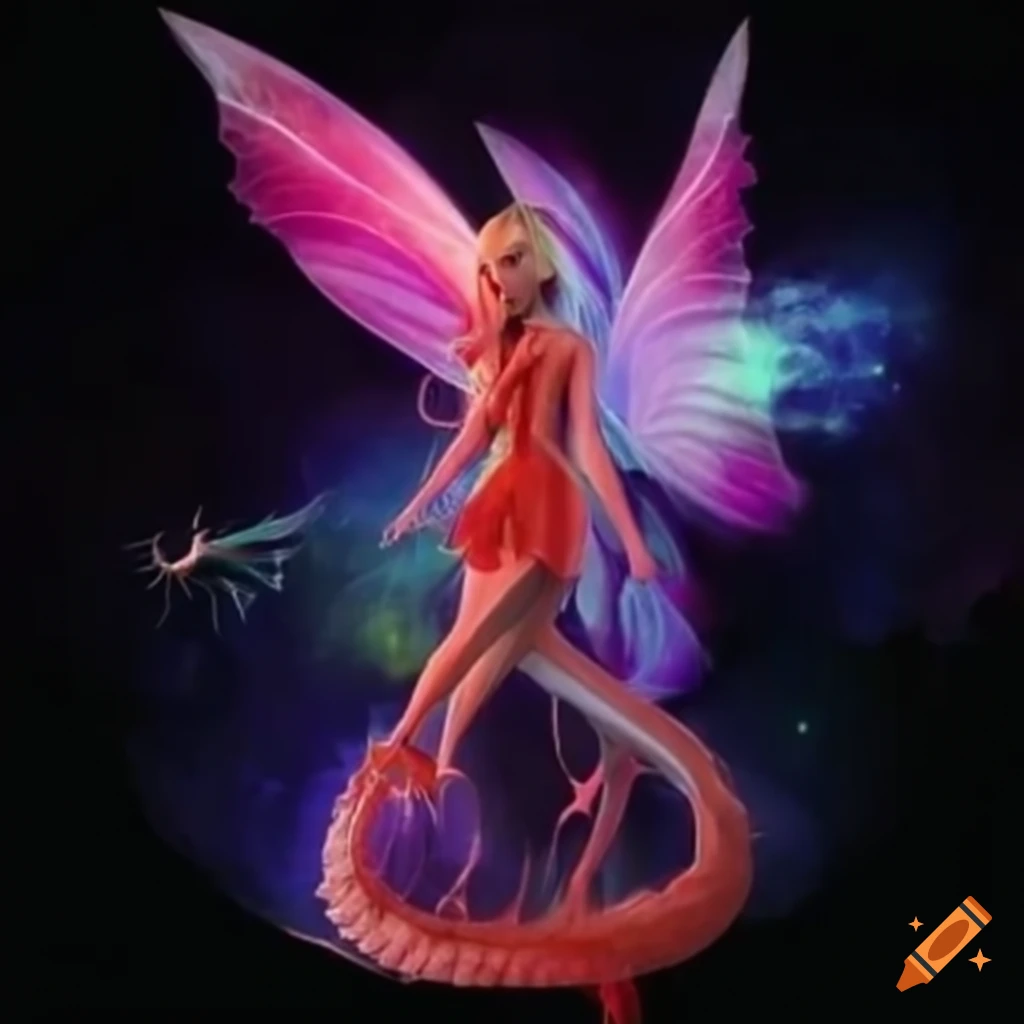 Outcast fairy controlling magic in a whimsical dimension on Craiyon