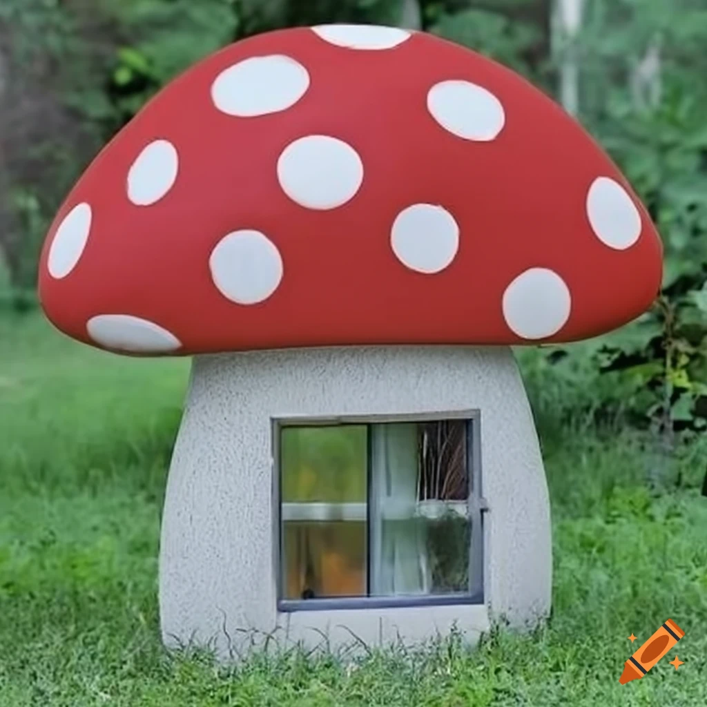 Mushroom people holding miniature eiffel tower on Craiyon