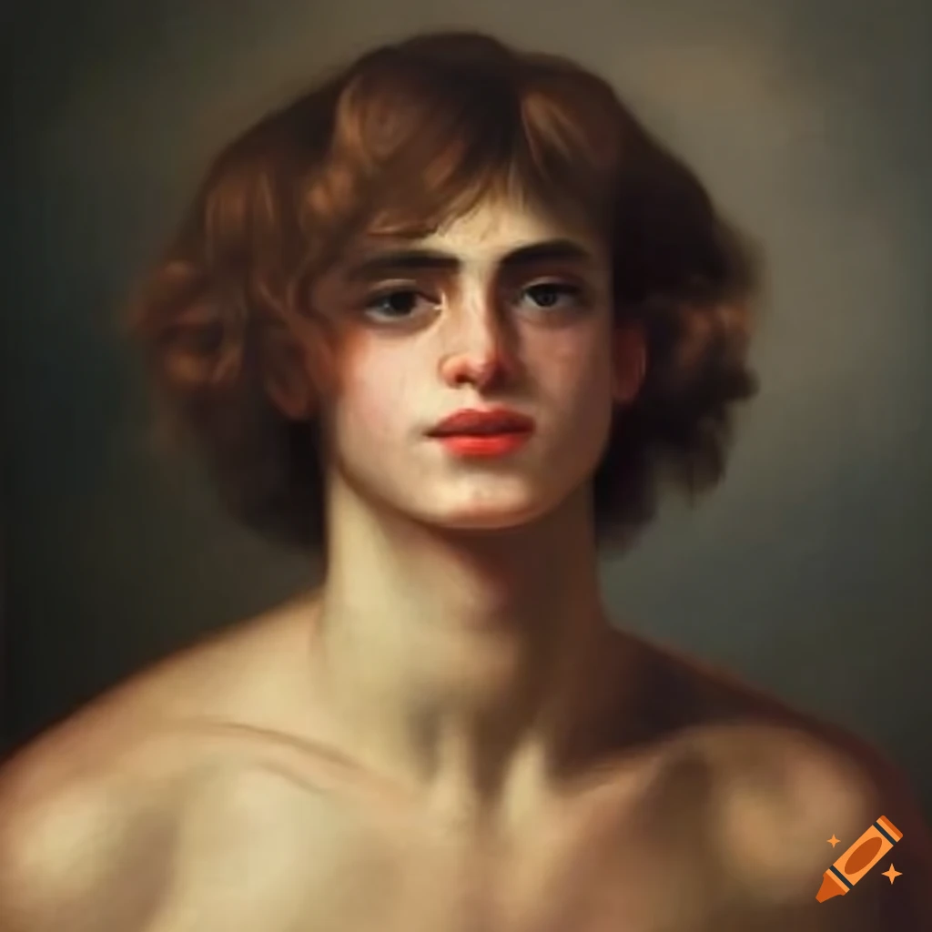 Detailed painting of a confident and powerful male god on Craiyon