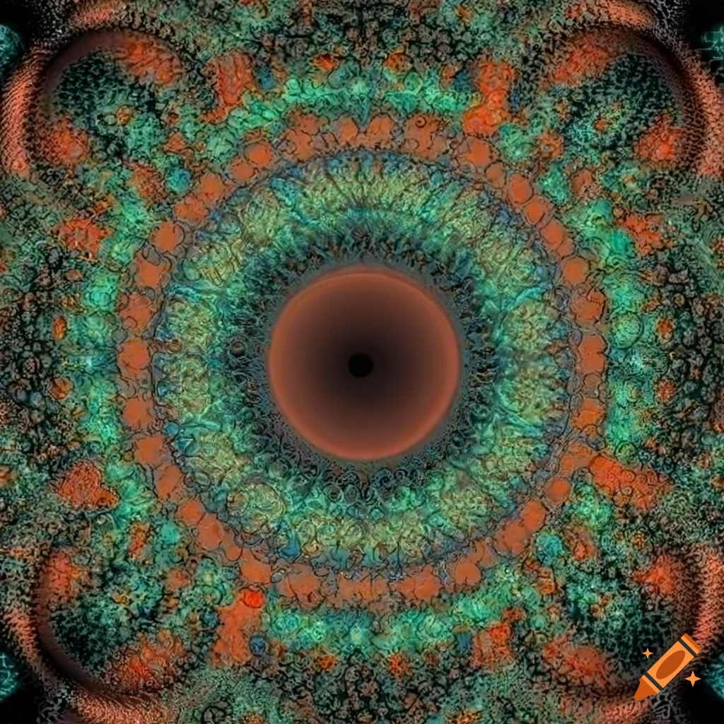 Image of a vibrant and intricate mathematical fractal on Craiyon