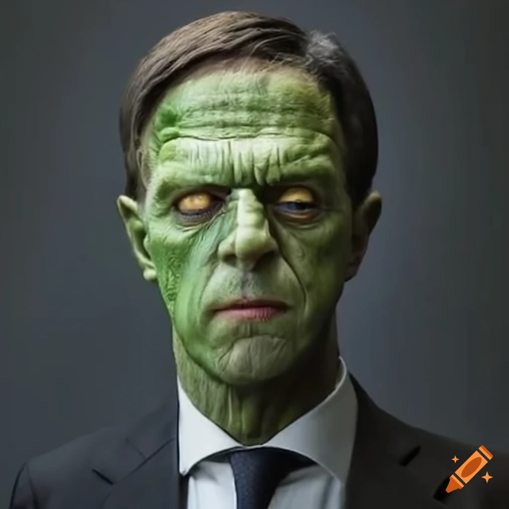 Mark rutte depicted as frankenstein on Craiyon