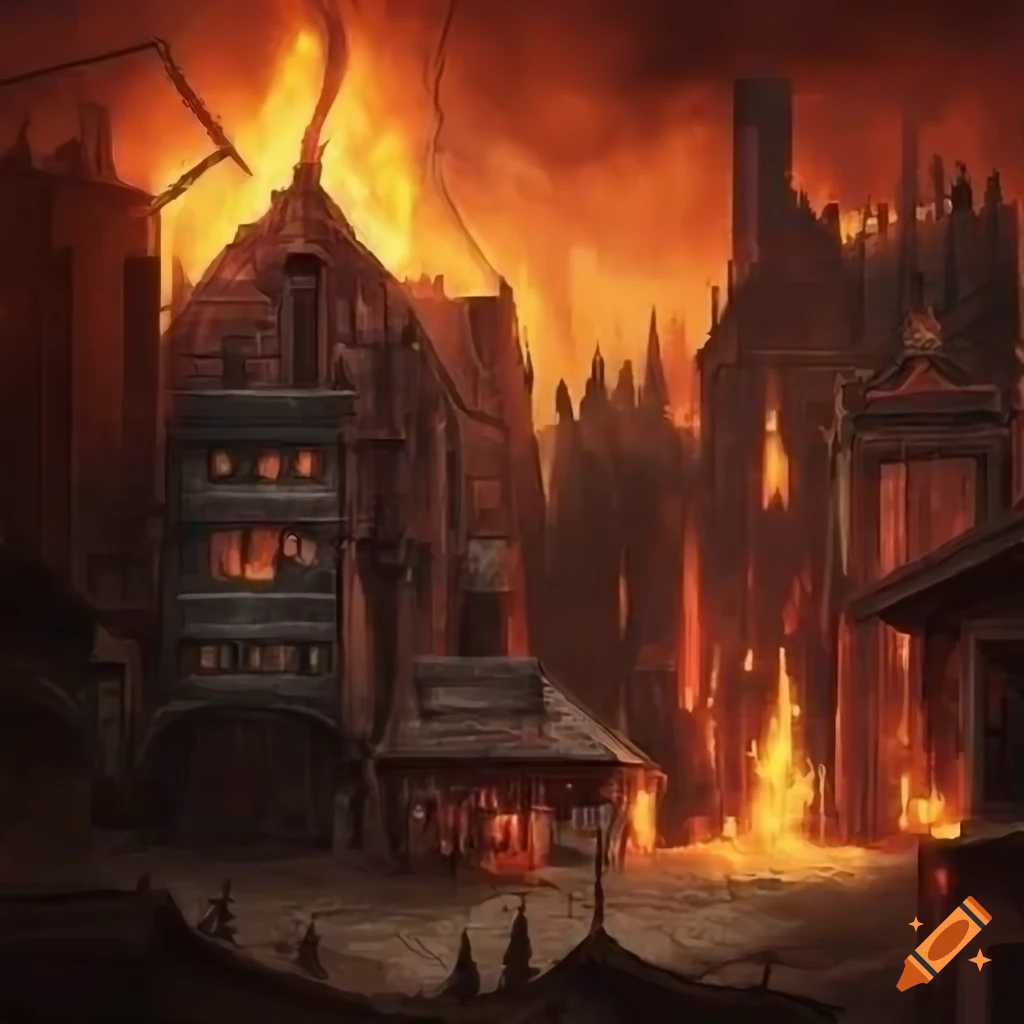 Surreal artwork showing the destruction of disney world and epcot ...