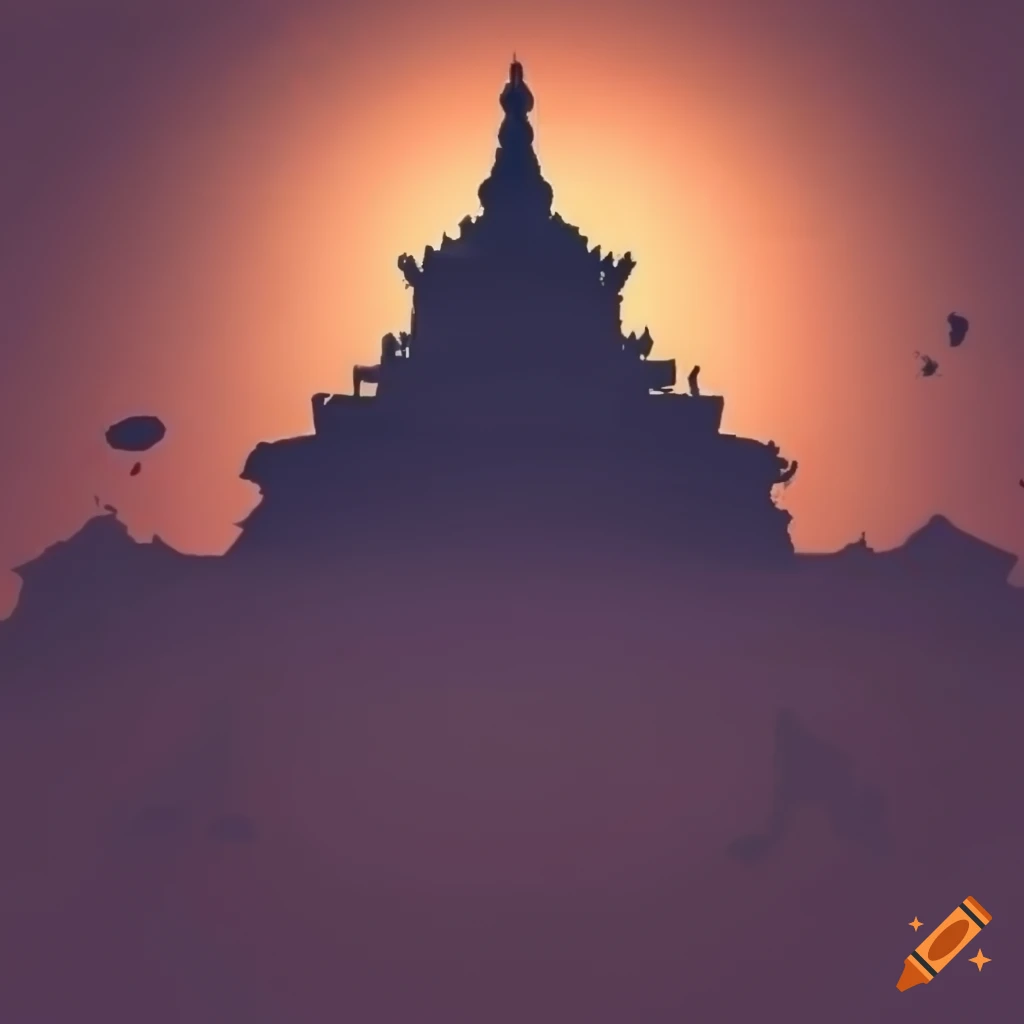 Temple images created on Craiyon