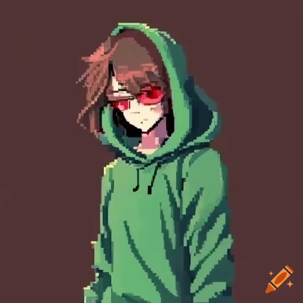 Pixel dark anime art on Craiyon