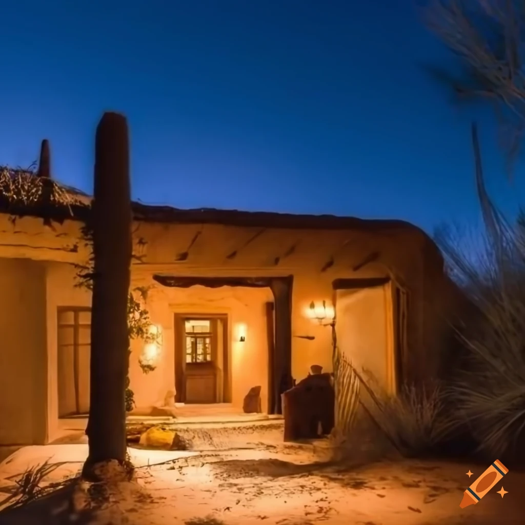Historic ranch house with red spanish roof on Craiyon