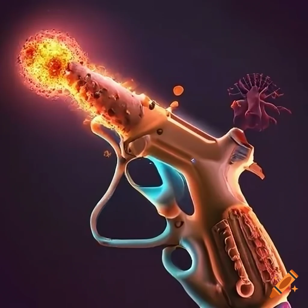 Image of an immune system gun on Craiyon