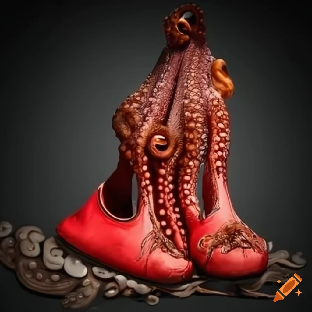 Octopus wearing red shoes on Craiyon