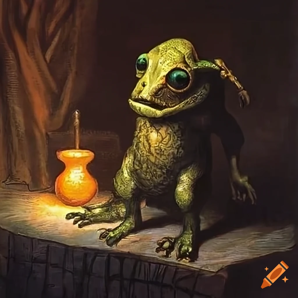 Botanical illustration of pepe the frog on Craiyon