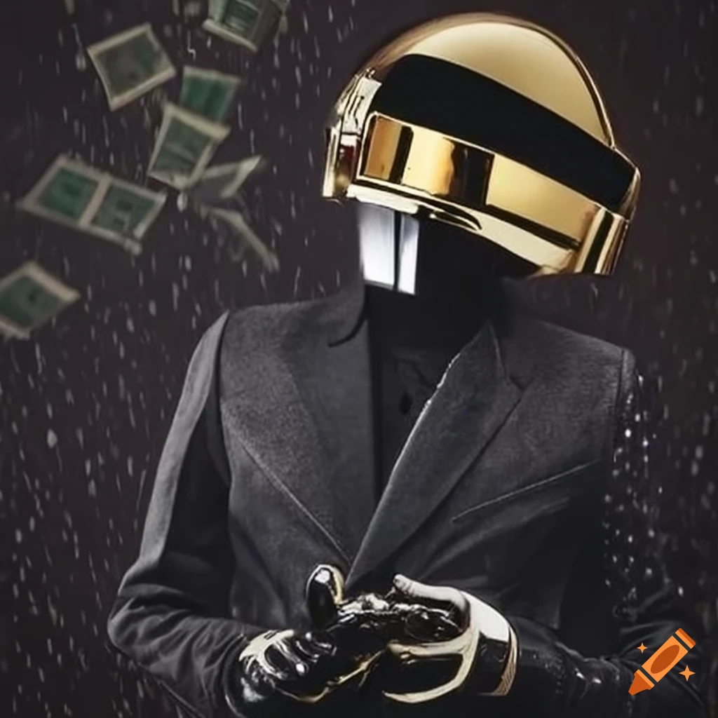 Digital Art Of Daft Punk As Trap Rappers In The Rain On Craiyon