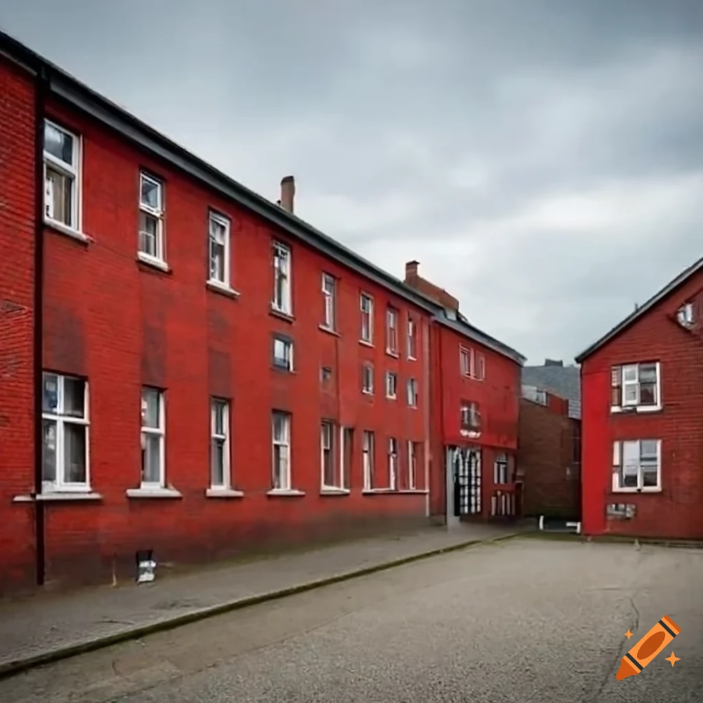 Grey council estate building on Craiyon
