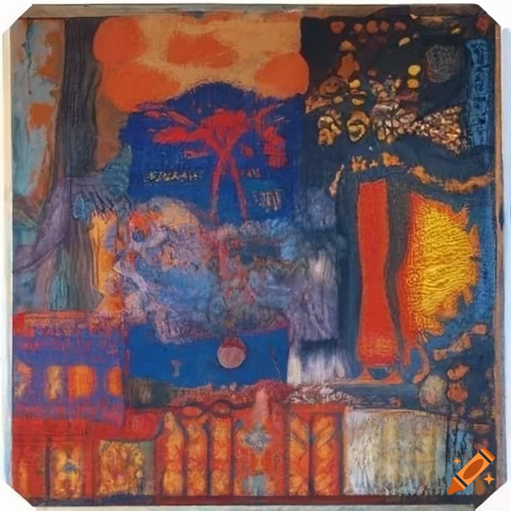 Abstract art nouveau oil paint by pierre bonnard