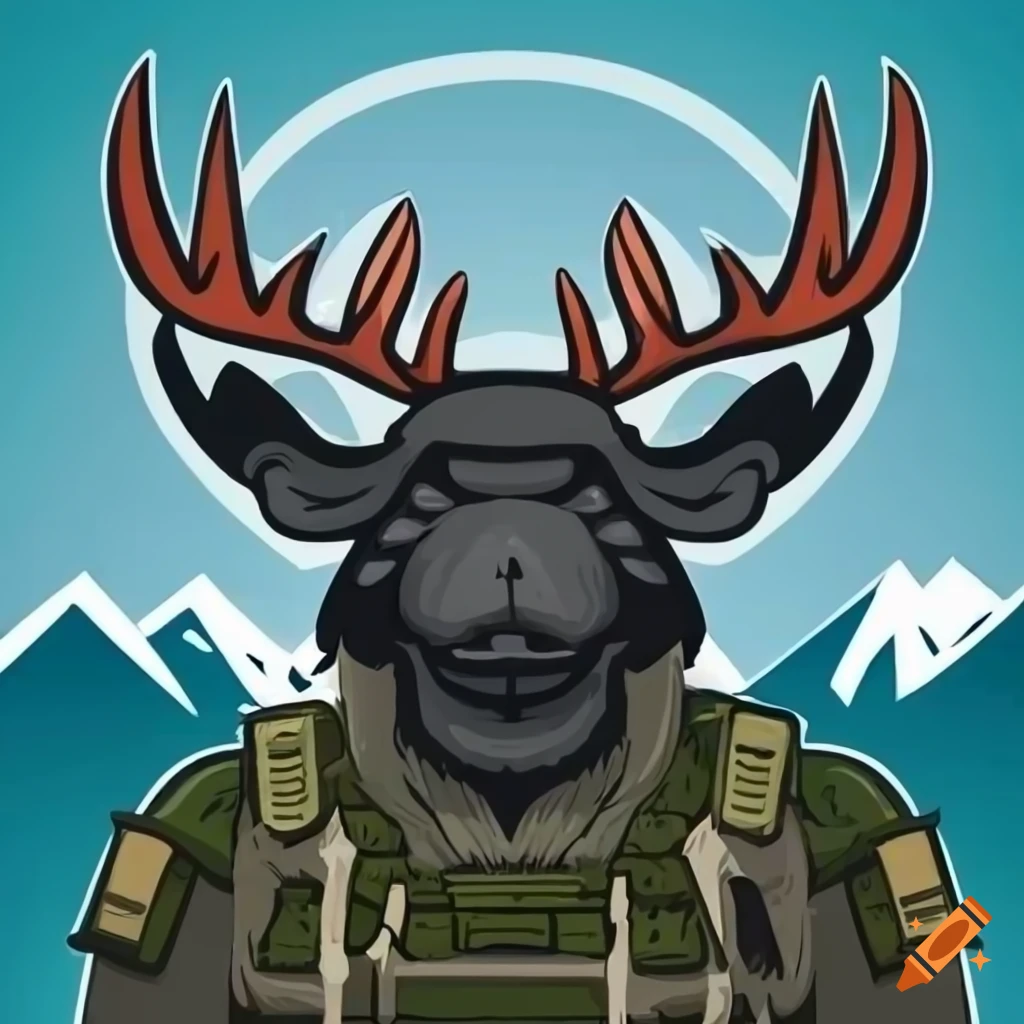 Angry Cartoon Moose