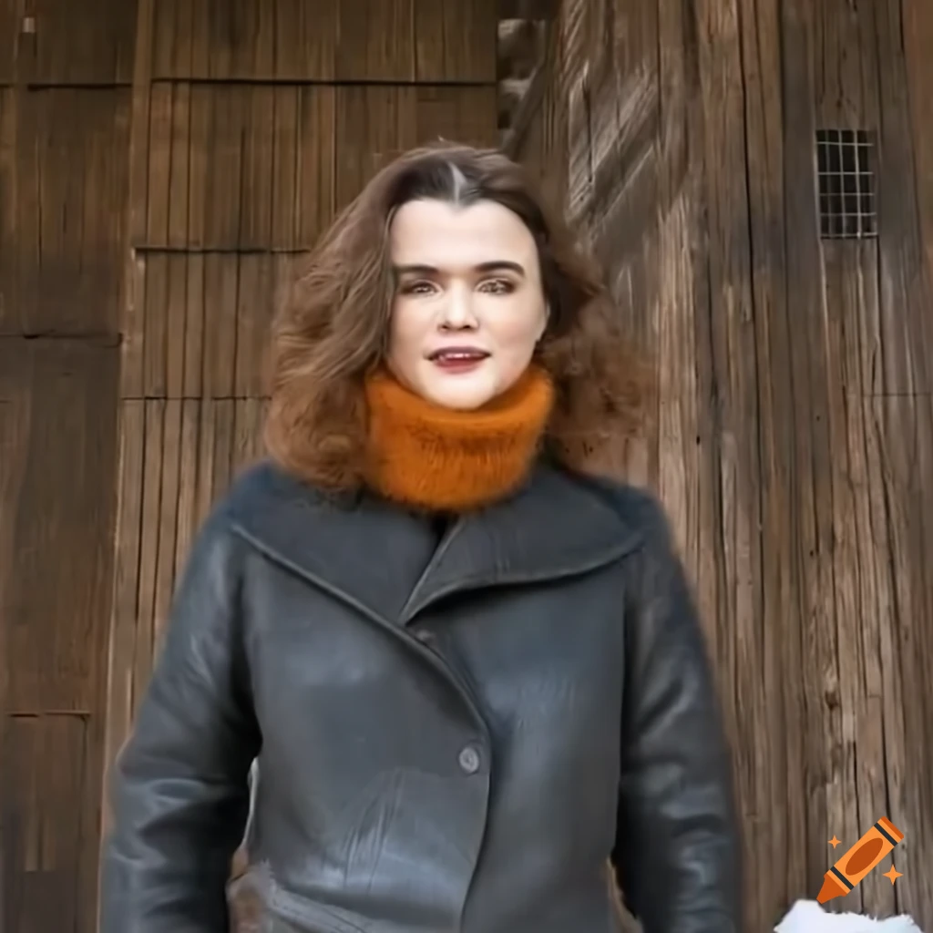 Close-up view of rachel weisz inspired fashion look on Craiyon