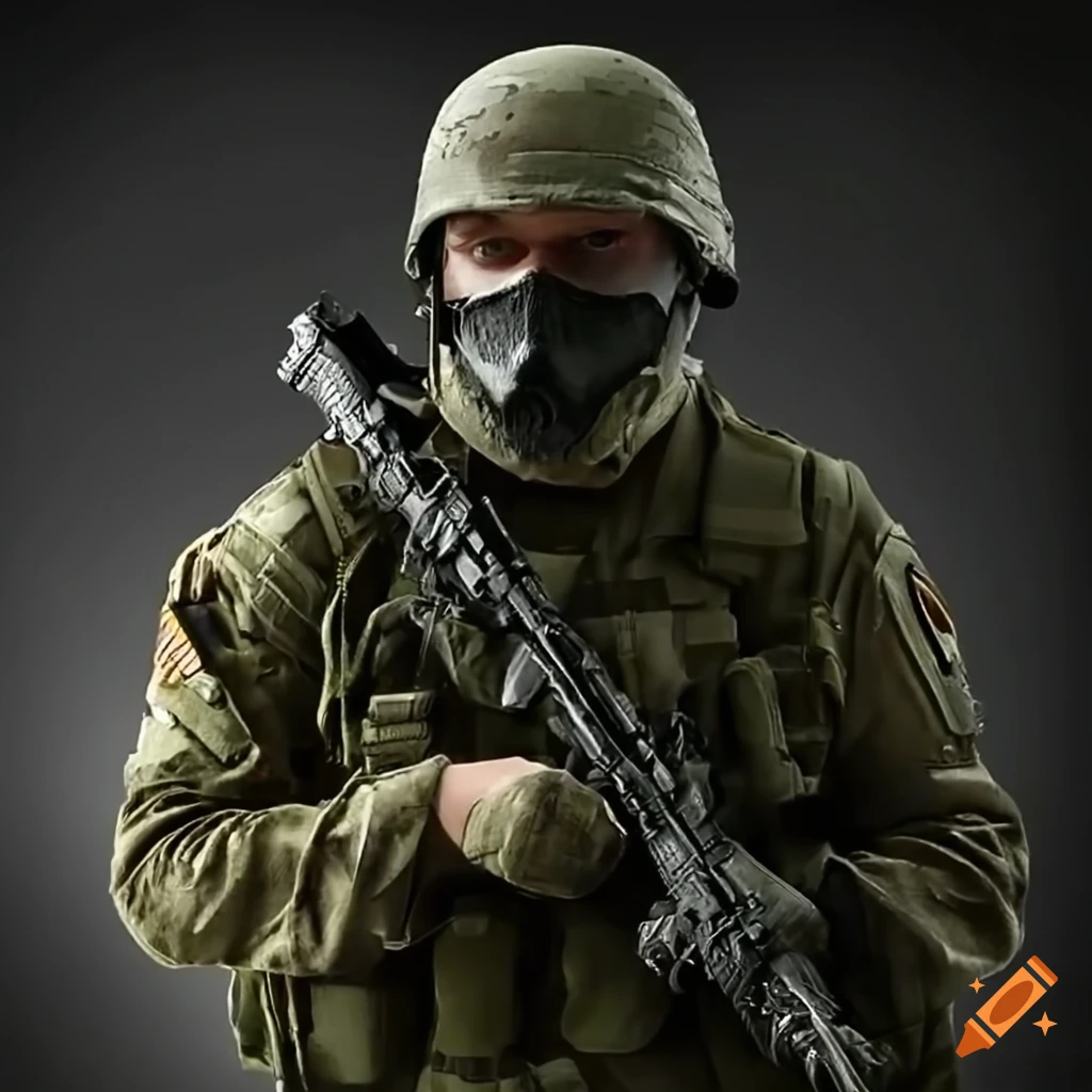 Image of a masked soldier with a skull on Craiyon