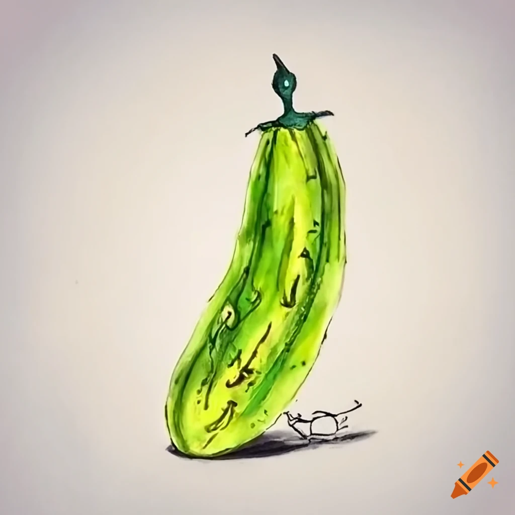 Artistic fusion of a cucumber and a sword on Craiyon