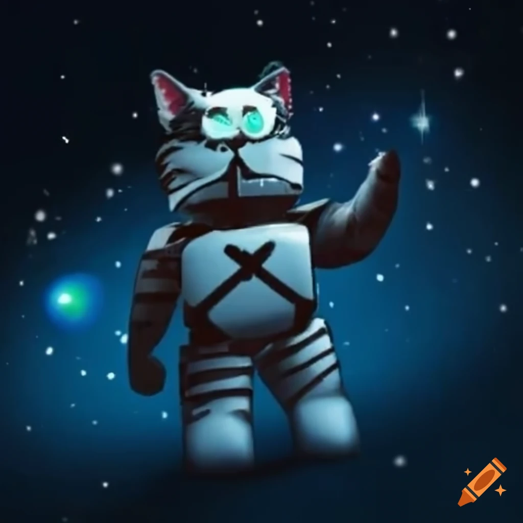 Roblox cat and crossbones in space
