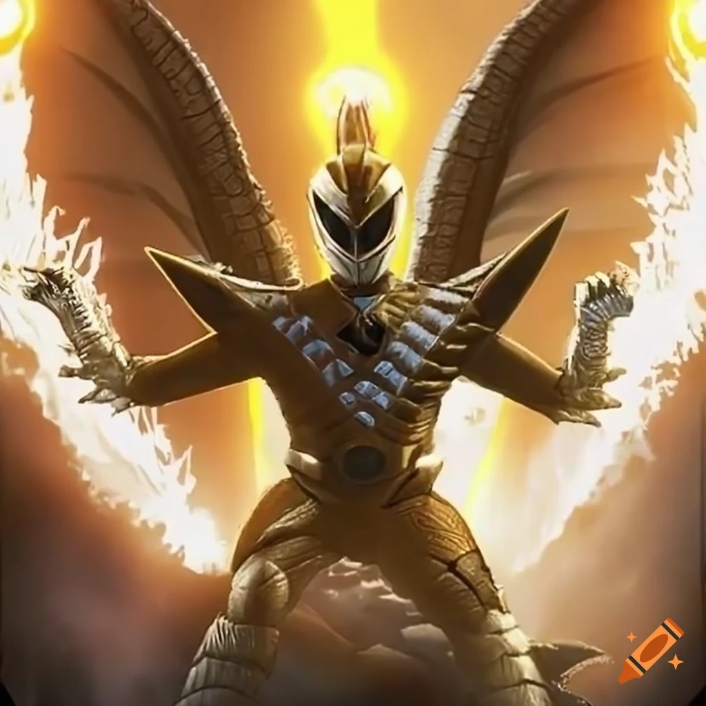 Image of king ghidorah ranger from power rangers kaiju force on Craiyon