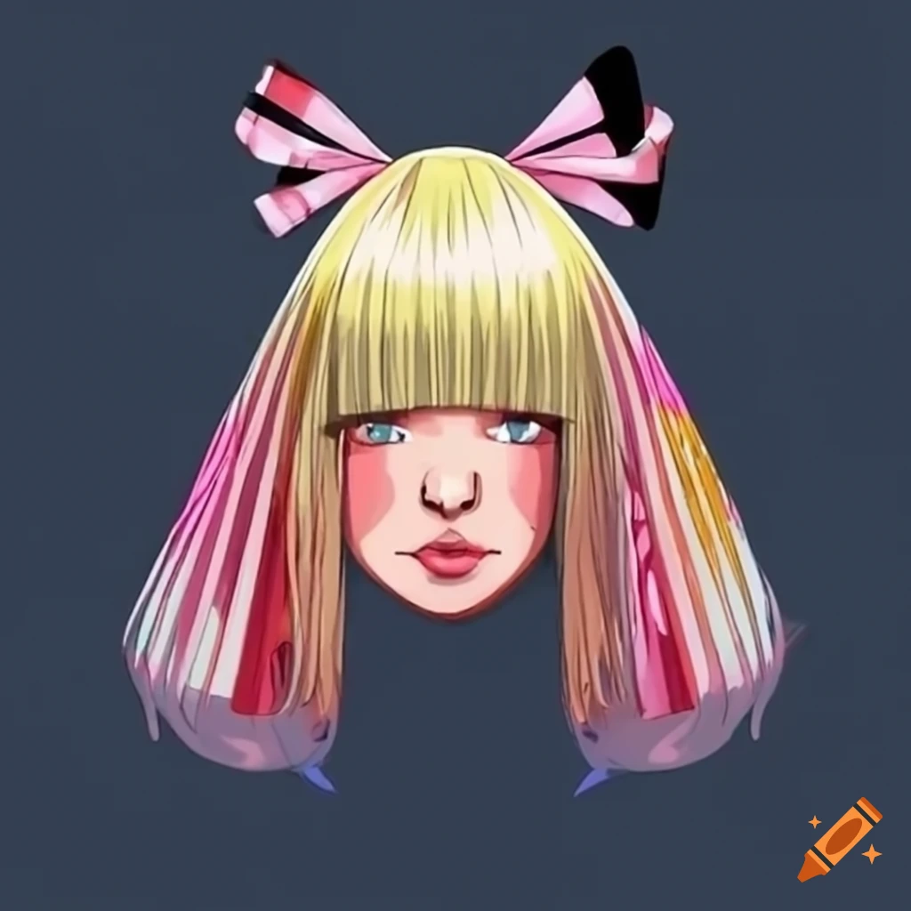 Kawaii anime girl with bow in hair on Craiyon