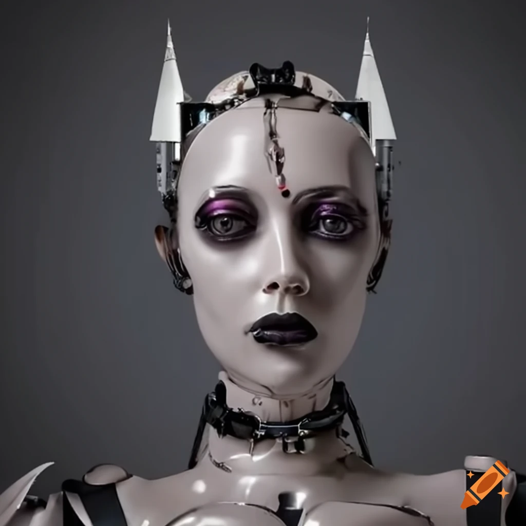 Gothic queen ruling over futuristic society on Craiyon