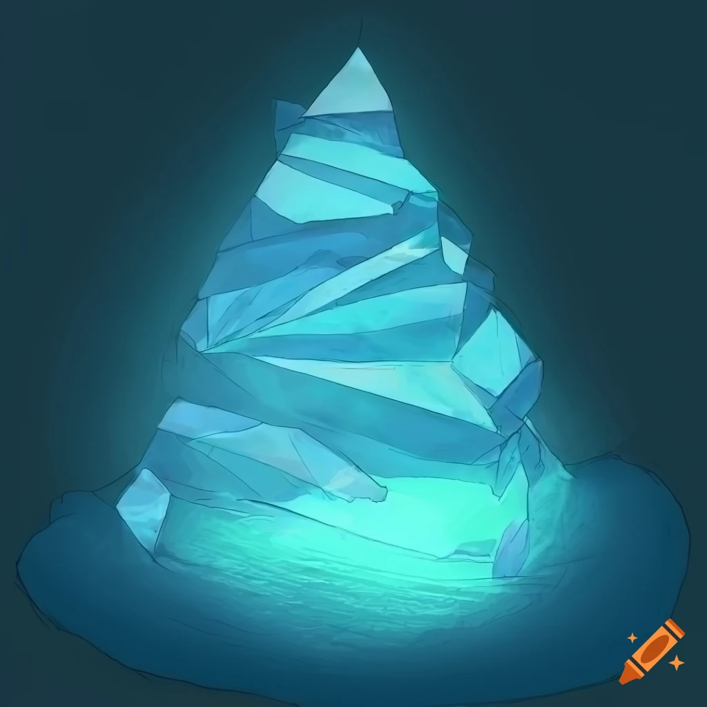 Ice spaceship in a yuigoh art style on Craiyon