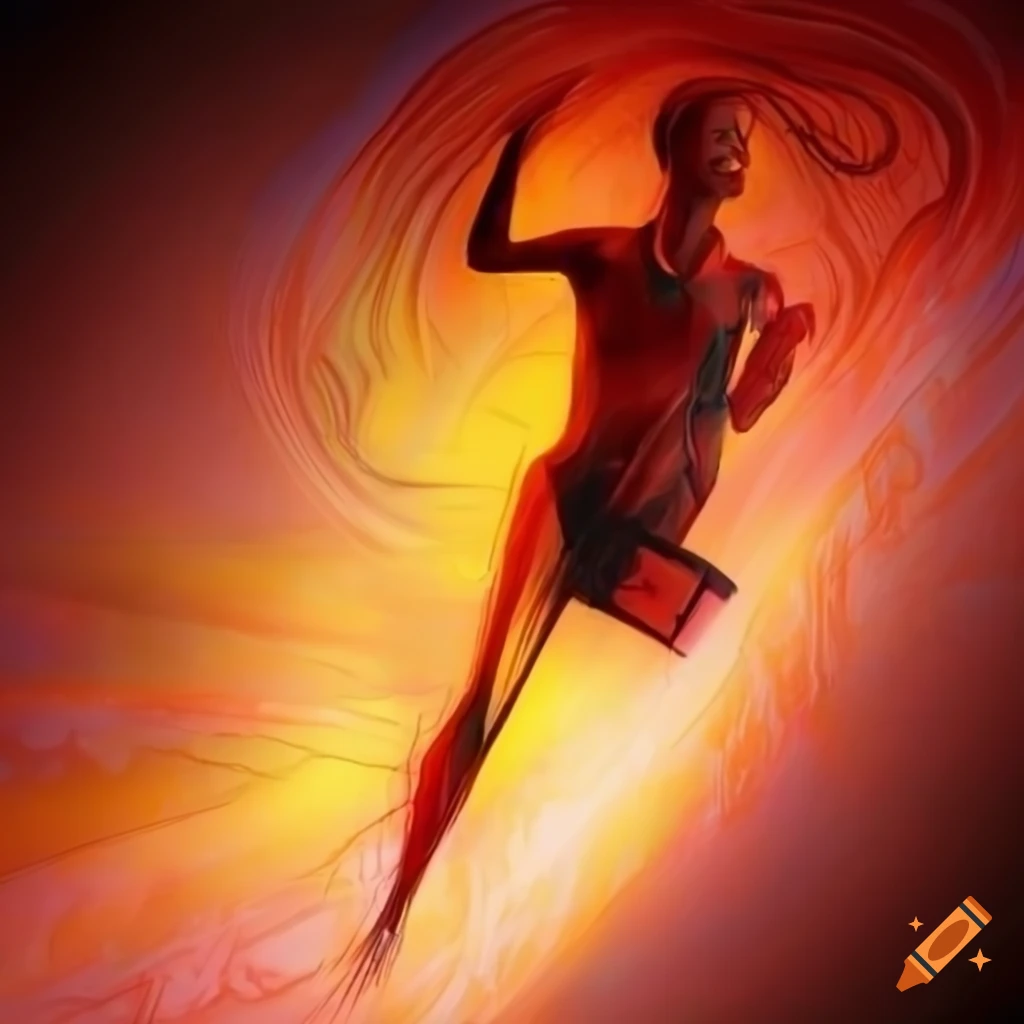 Abstract illustration depicting high speed on Craiyon