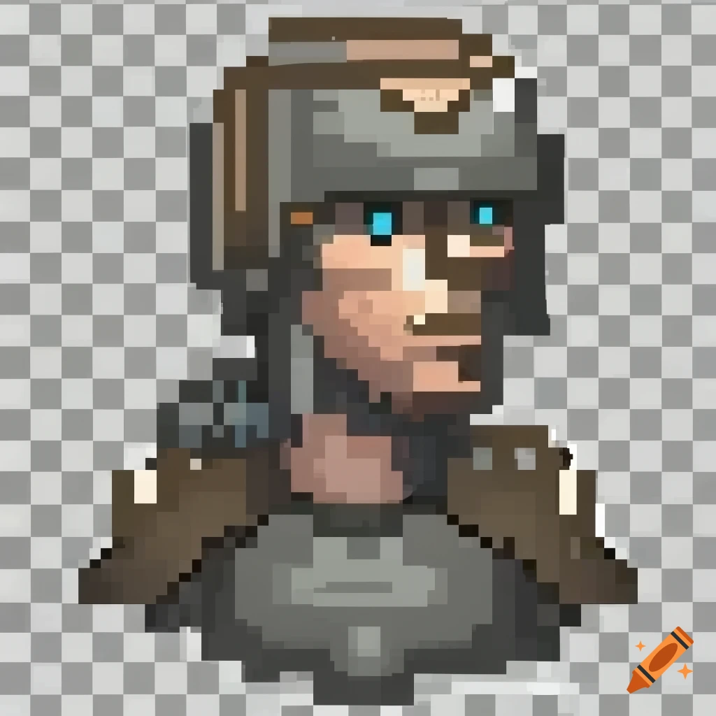 Pixelart male paladin character sprite sheet on Craiyon