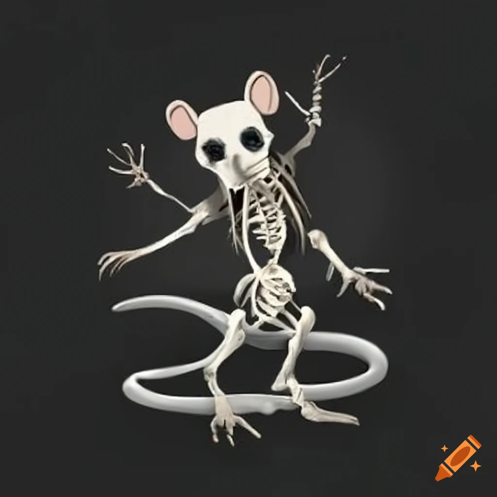 Skeleton tiger jumping on Craiyon