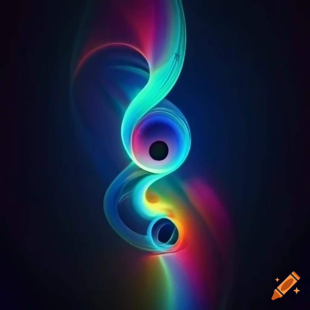 Abstract art representing music and motion on Craiyon