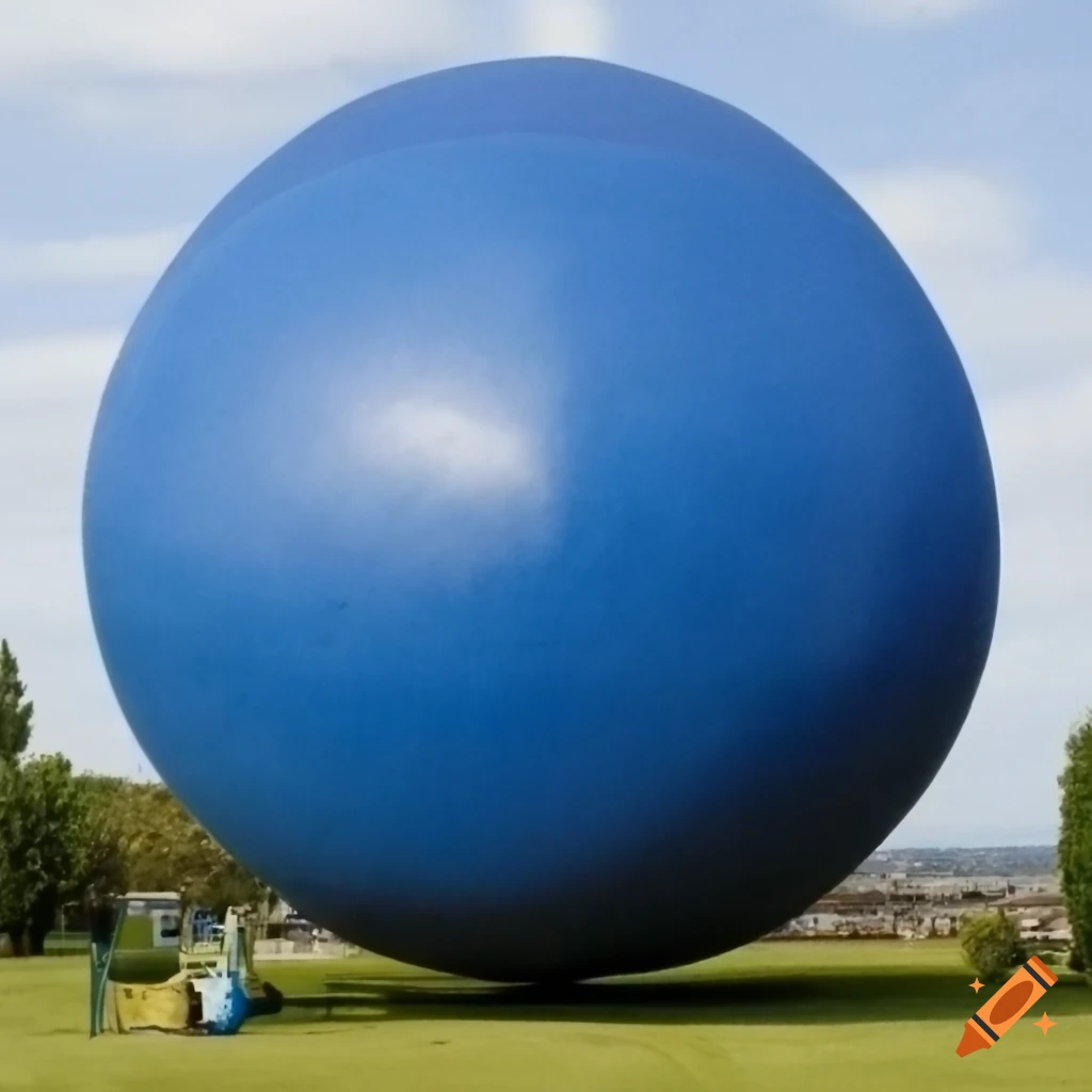 Artistic representation of giant inflating sock sphere on Craiyon