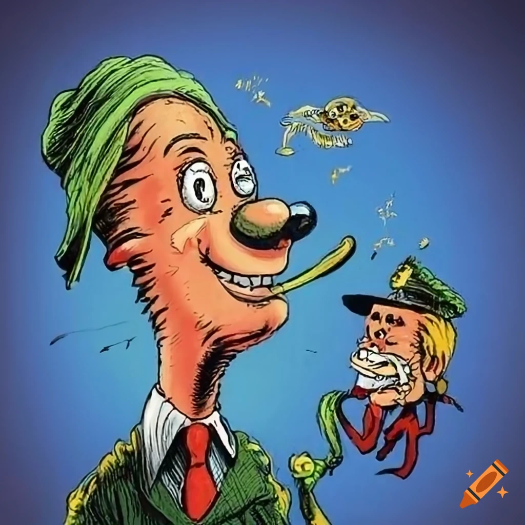 Colorful and funny book illustration of police officers arresting a ...