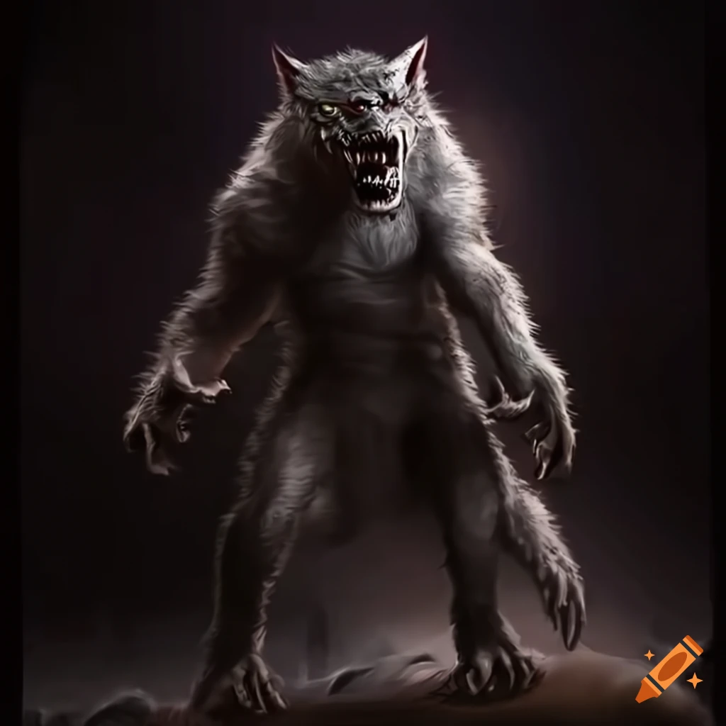 Werewolf Howling At Full Moon