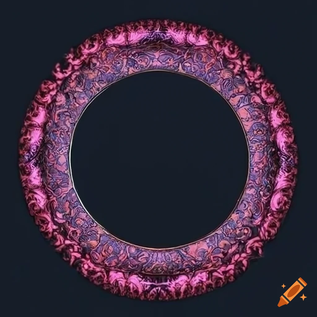 Dark dreamy circular border design on Craiyon