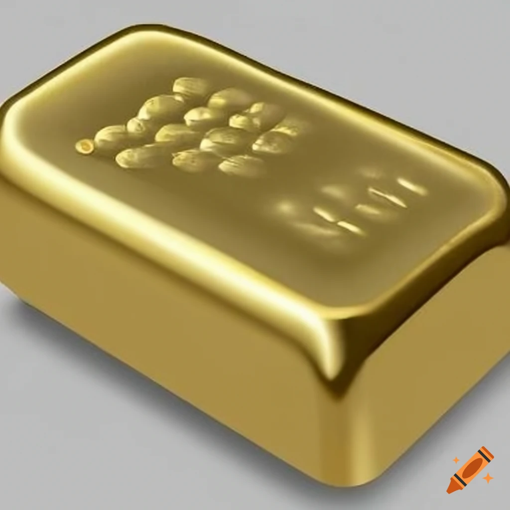 Gold bar with engraved wording on Craiyon