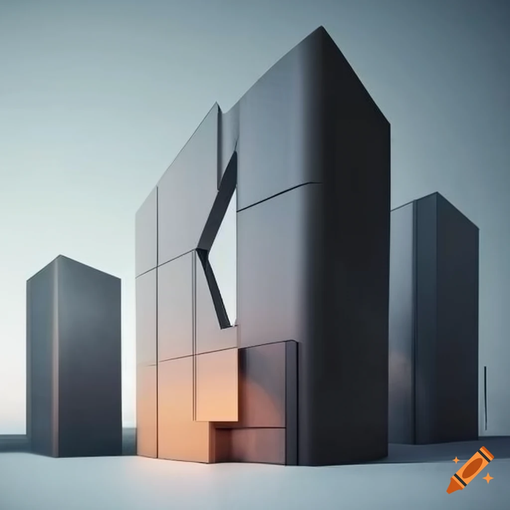 Image of a new modern minimalist architecture