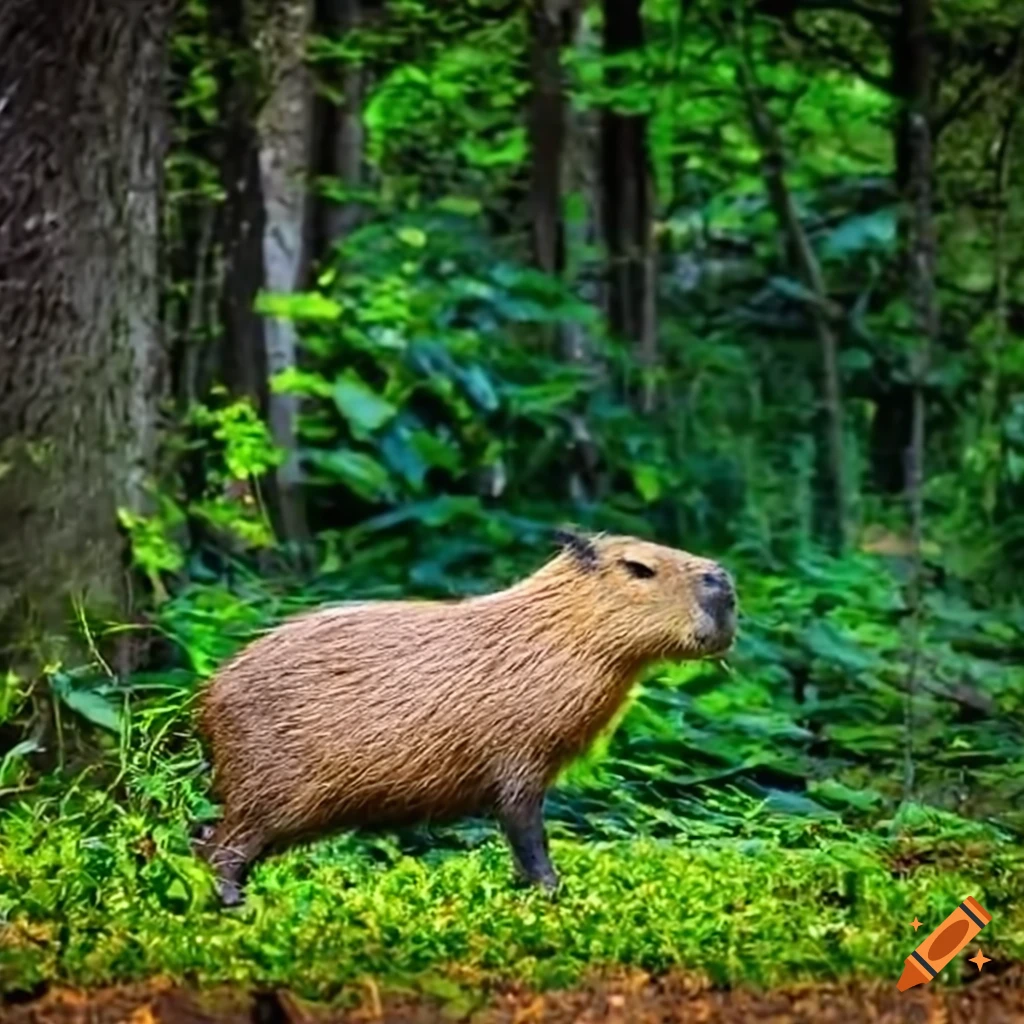 Capybara in the forest