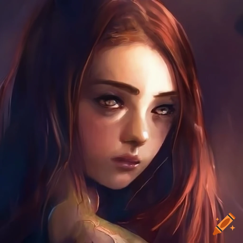 Artwork of a melancholic young woman