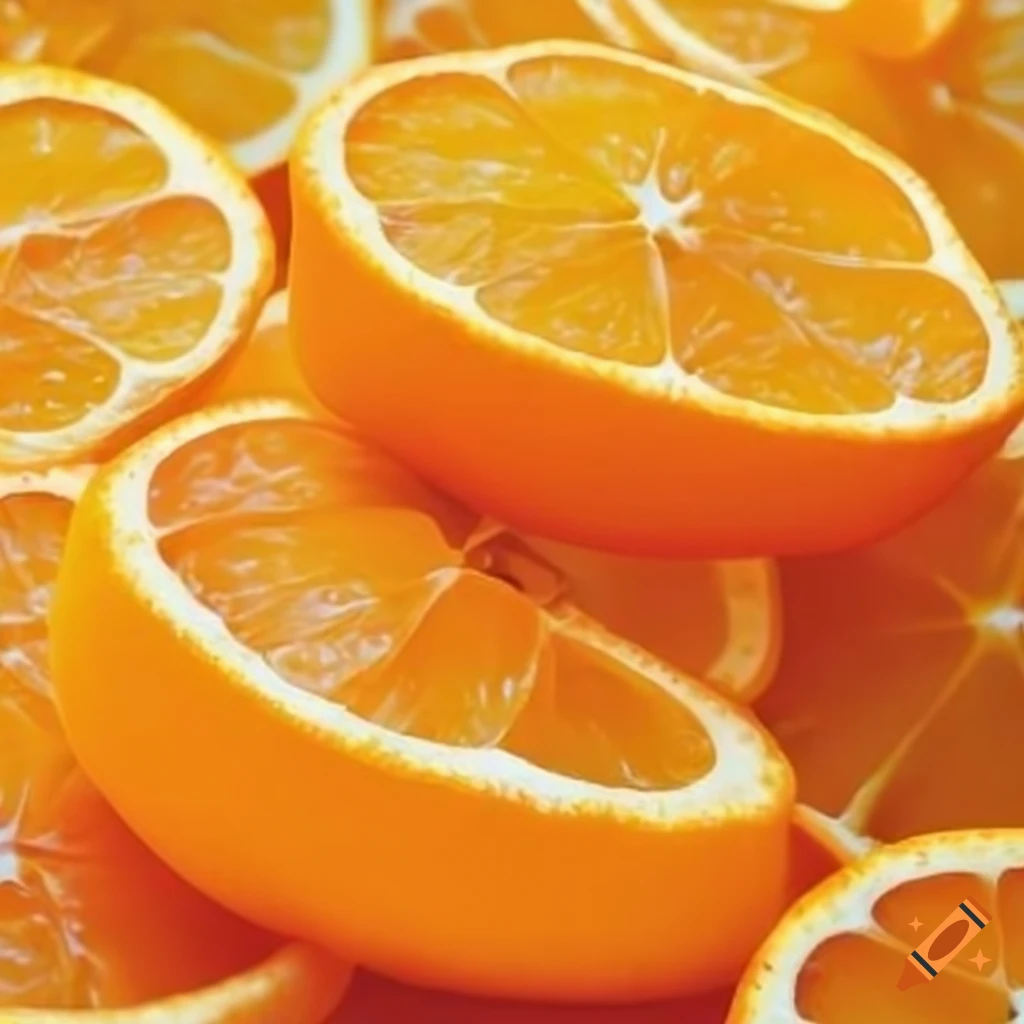 Orange slices in abundance on Craiyon