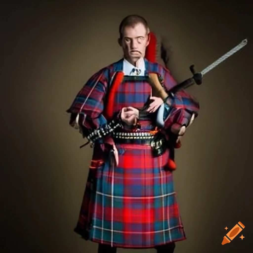 Scottish tartan samurai illustration on Craiyon