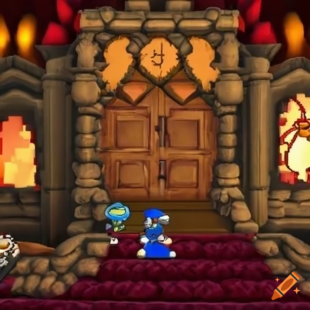 Cozy interior of Bowser's Castle on Craiyon