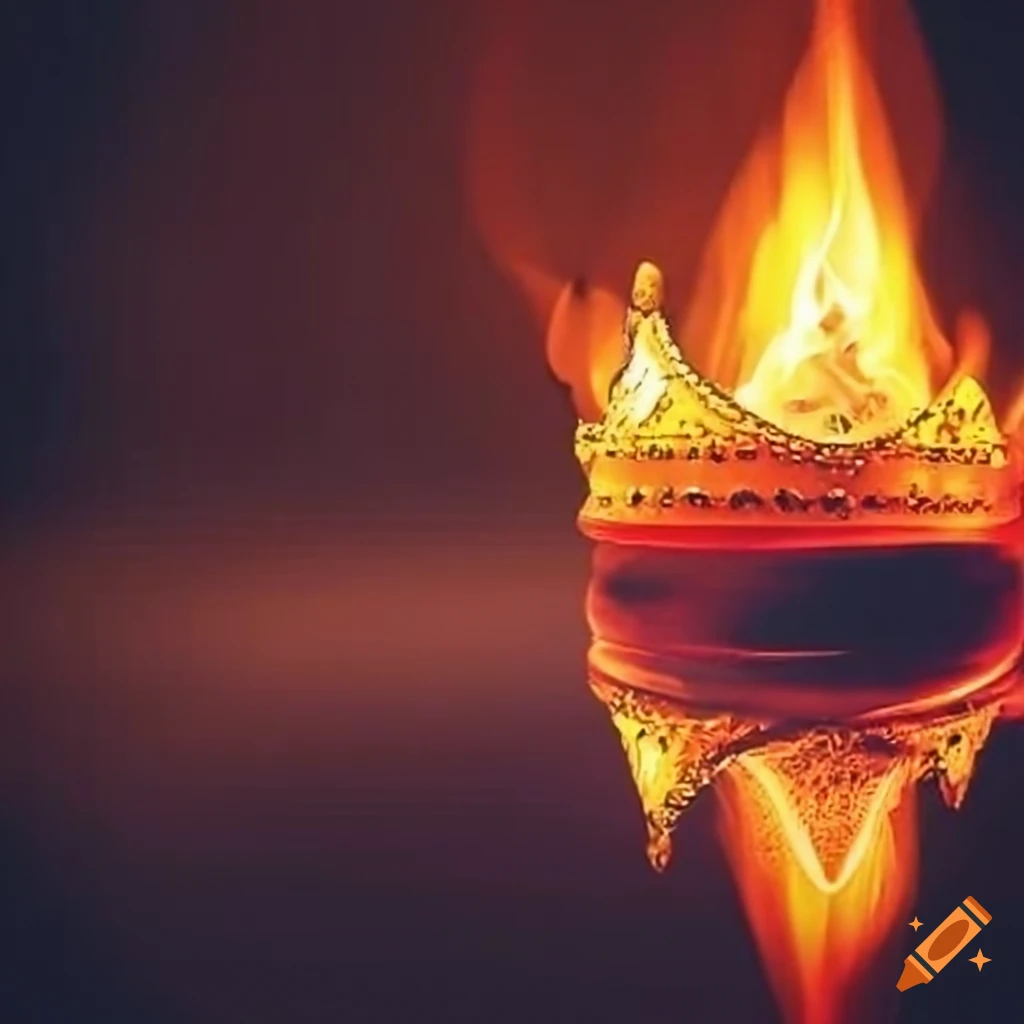 Burning crown artwork on Craiyon