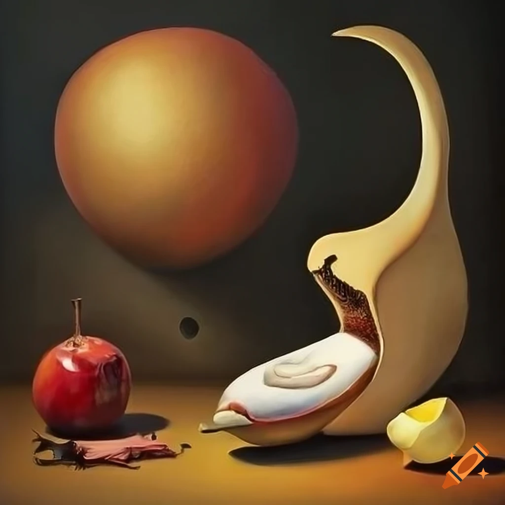 Surreal still life painting by Gyuri Lohmuller on Craiyon