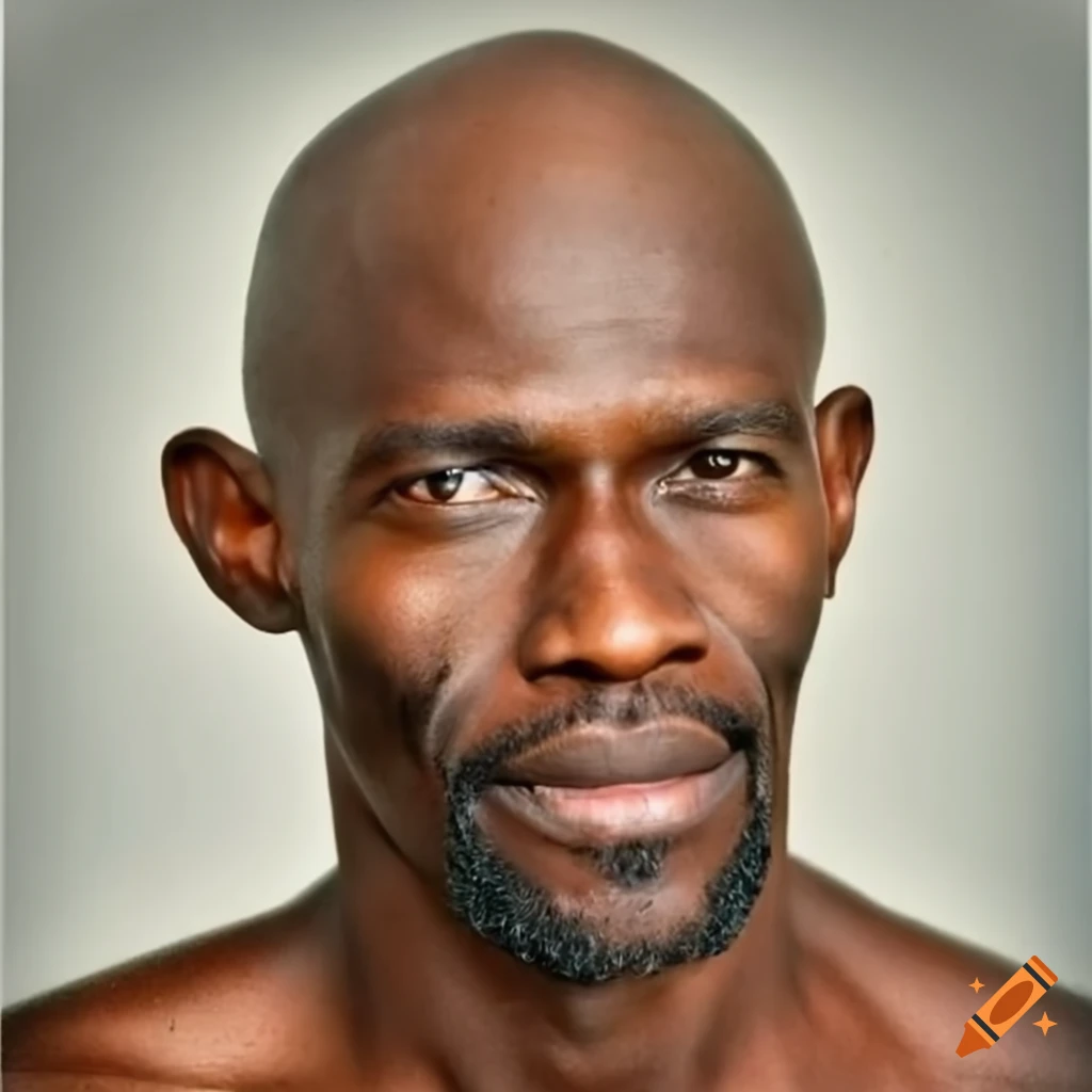 Portrait of a handsome African man with goatee on Craiyon