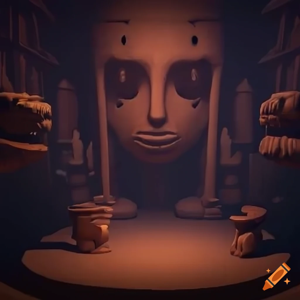 Sculptural indie game artwork