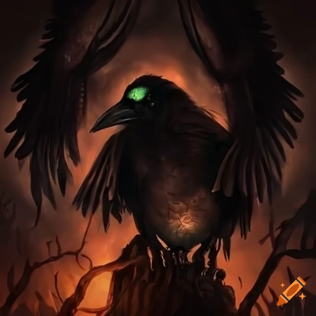 Crow fighter wielding a sword on Craiyon